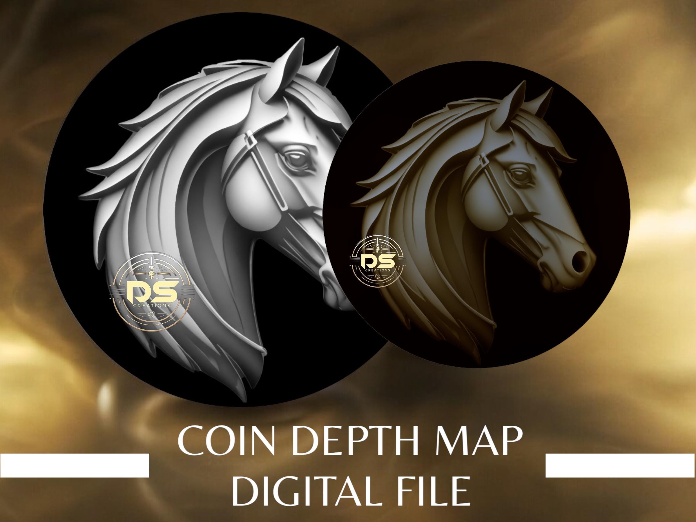 Coin Depth Map | Optimised Resolution PNG File | for Lightburn 3D Slice ...