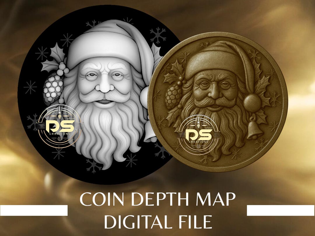 Coin Depth Map | Optimised Resolution PNG File | for Lightburn 3D Slice ...