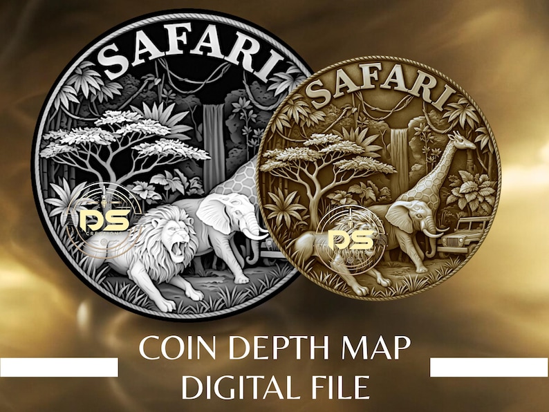 Coin Depth Map | Optimised Resolution PNG File | for Lightburn 3D Slice ...