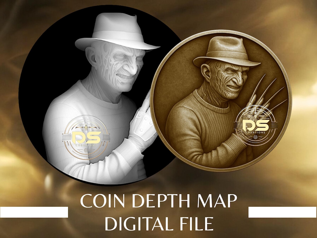 Coin Depth Map | Optimised Resolution PNG File | for Lightburn 3D Slice ...