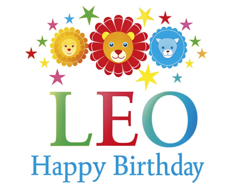Leo Birthday Card. Printable Birthday Card. Zodiac Birthday Card ...