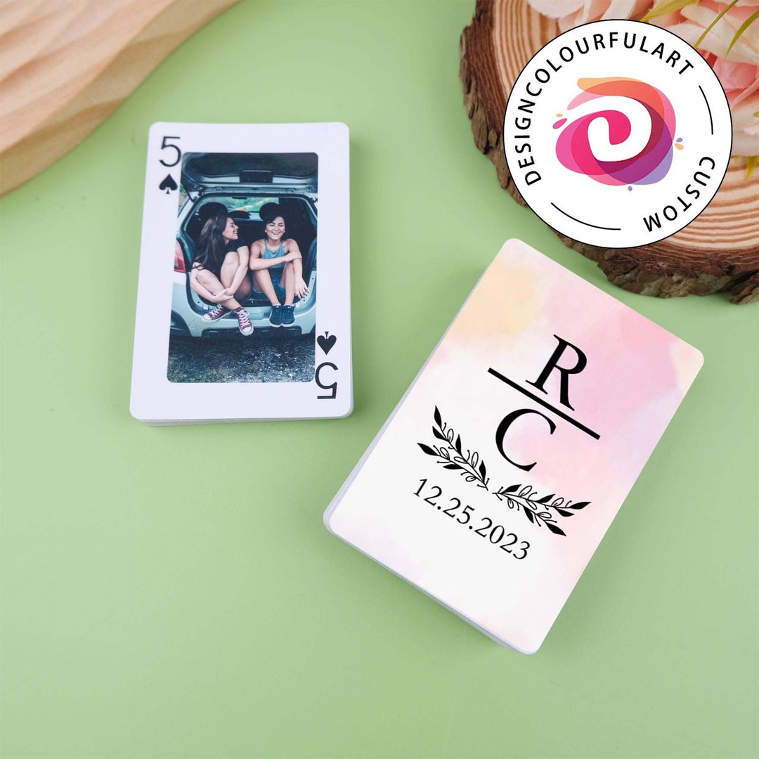Custom Wedding Memory Cards, Custom Photos Playing Cards, Wedding Guestbook, Couple's Photos ...