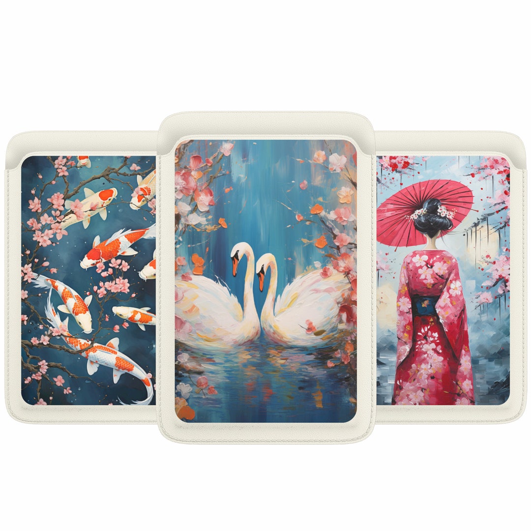 Japanese Art Magsafe Wallet, Magnetic Koi Fish Wallet Compatible With ...