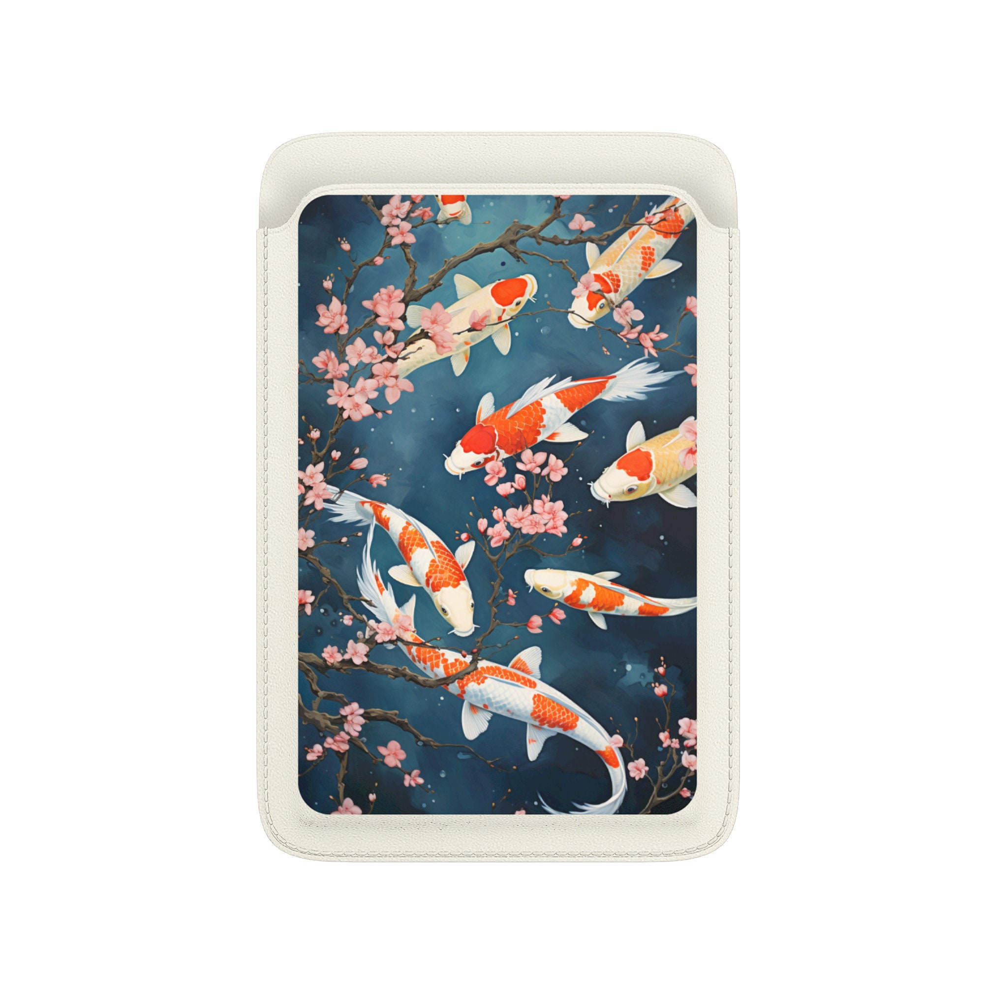 Japanese Art Magsafe Wallet, Magnetic Koi Fish Wallet Compatible With ...