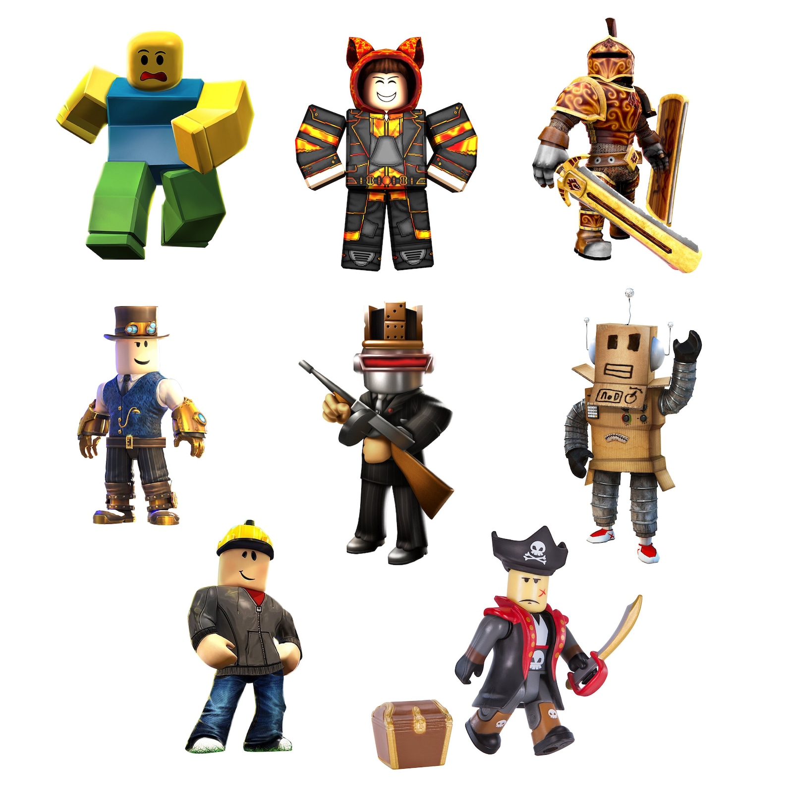 Roblox PNG Bundle Roblox Character Clipart Instant Download High ...