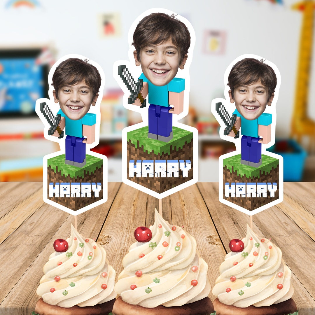 Topper de pastel de Minecrafter personalizado topper de pastel ...