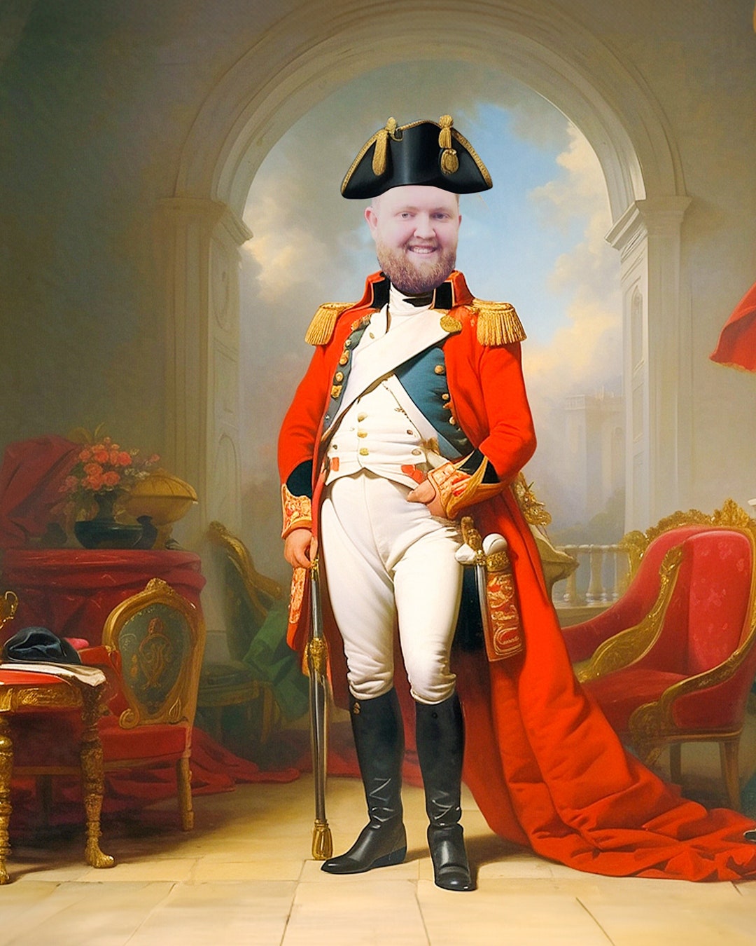 Historical Nobleman Portrait Custom Knight Art Unique Gift for Him ...