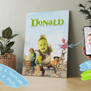 Shrek Inspired Custom Portrait | Personalized Cartoon Art | Custom ...