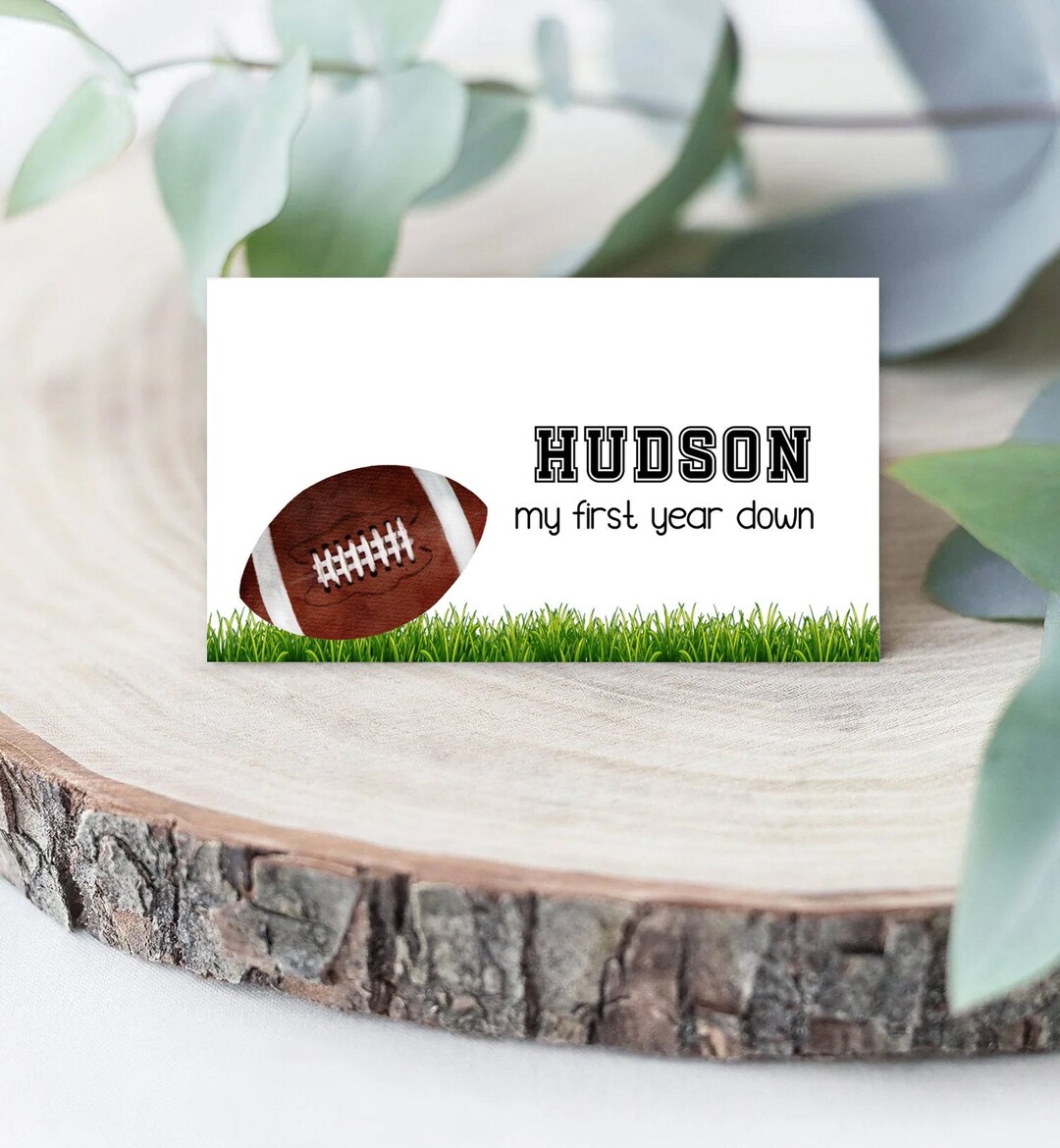 Editable Football Birthday Table Food Tent, Printable Food Name Card ...