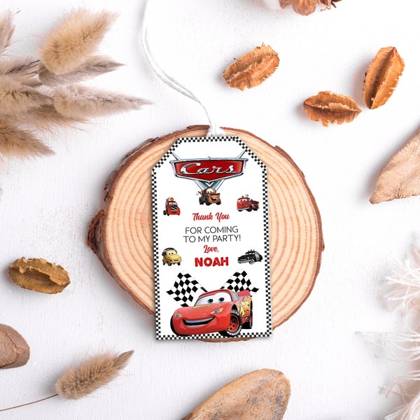Lightning Mcqueen Thank You Labels - Etsy