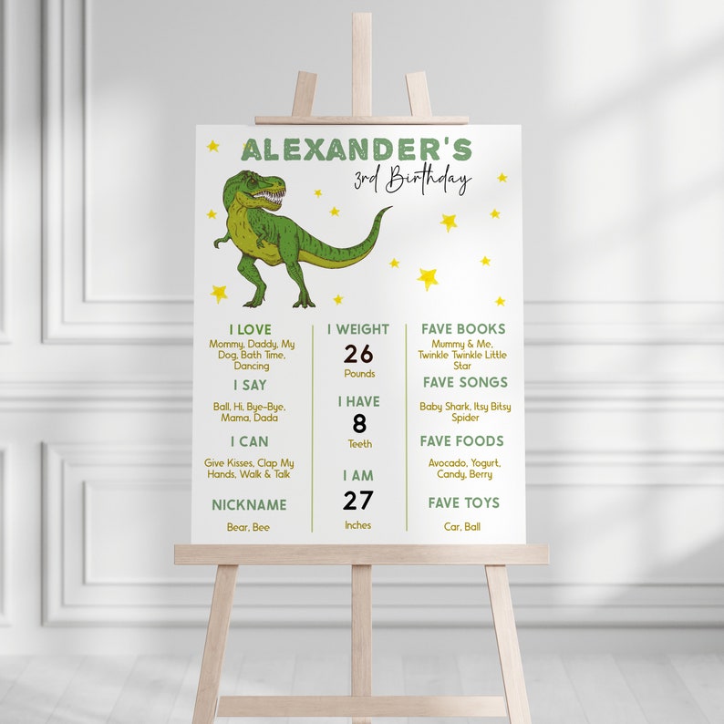 Editable Three Rex Milestone Sign 3rd Birthday Milestone Poster Third ...