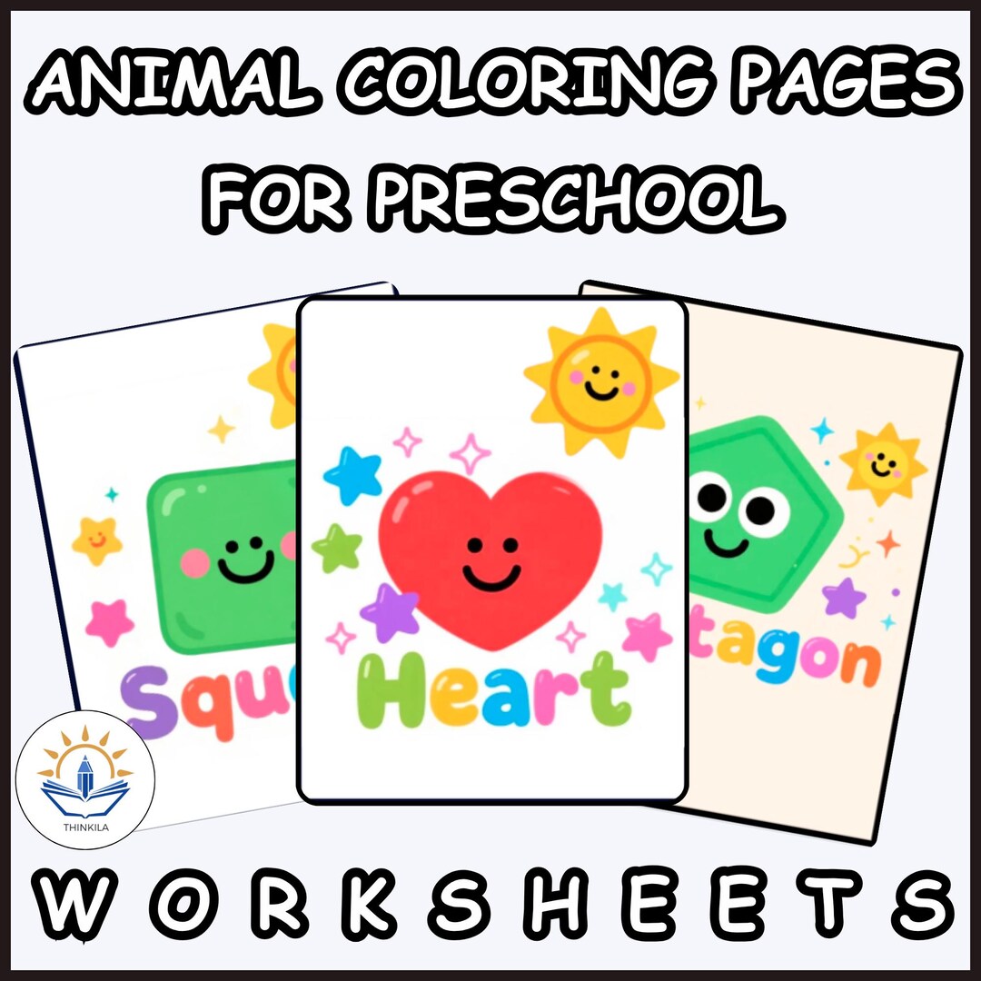 Geometric Shapes Coloring Pages for Kids | Printable Shape Worksheets ...