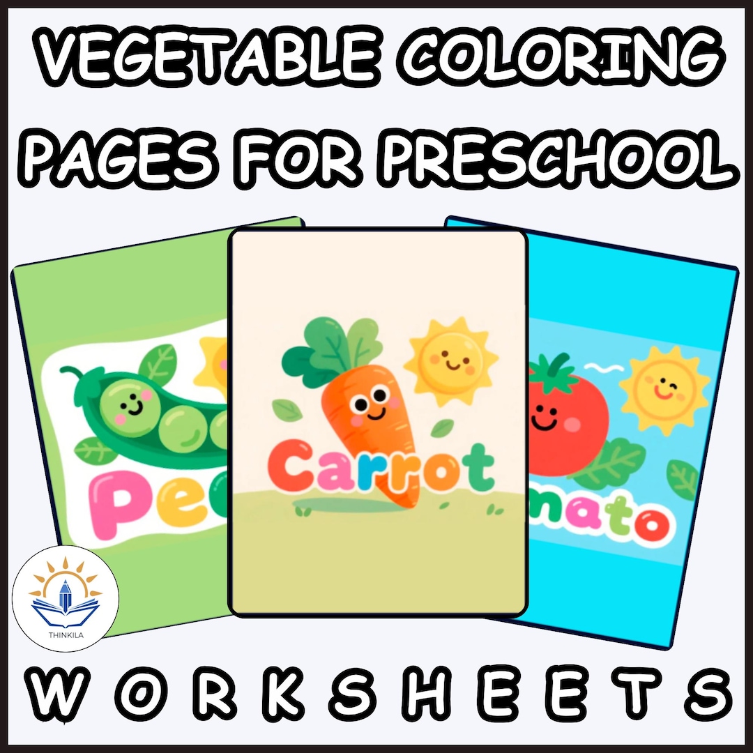 Vegetable Coloring Pages for Preschool | Printable Vegetable Worksheets ...