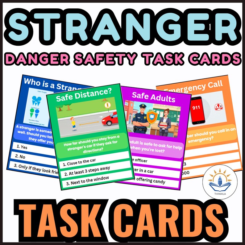 Stranger Danger Safety Task Cards: Teach Kids Stranger Awareness - Etsy