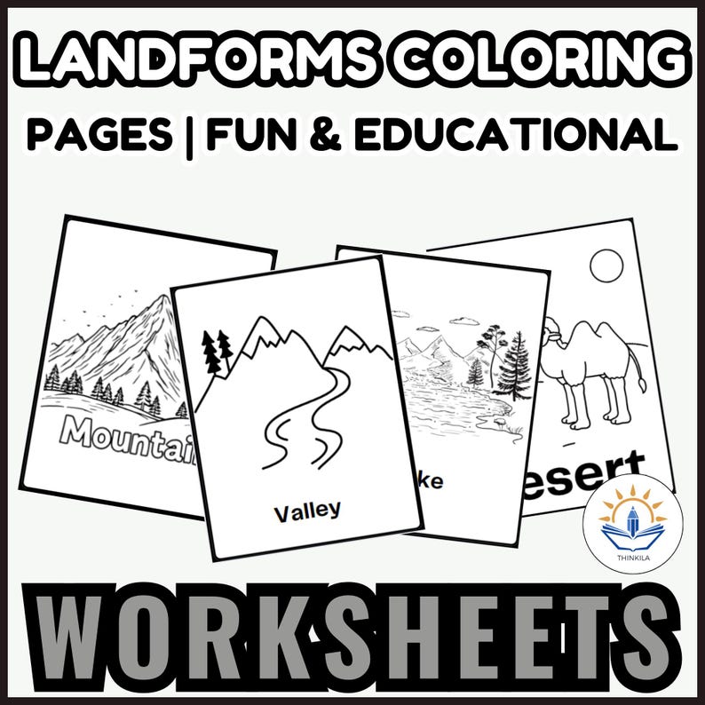 Landforms Unit for Kids | Coloring Pages, Flashcards & Worksheets ...