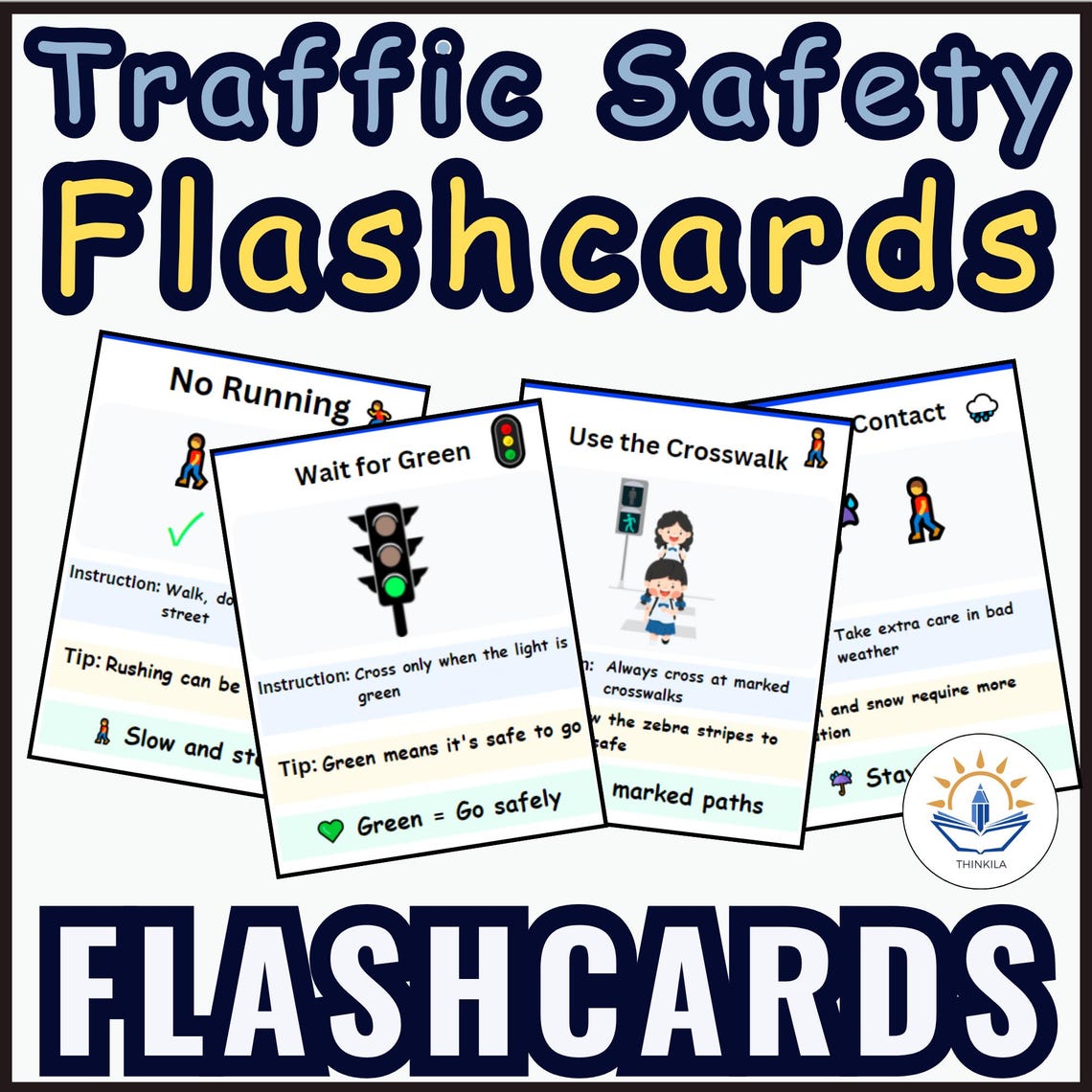 Traffic Safety Flashcards for Kids: Fun and Easy Road Safety Rules - Etsy