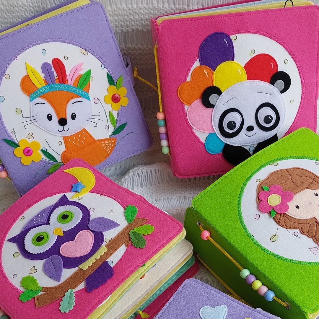 Custom Felt Quiet Book for Baby It is Montessori Fabric Activity. Busy ...