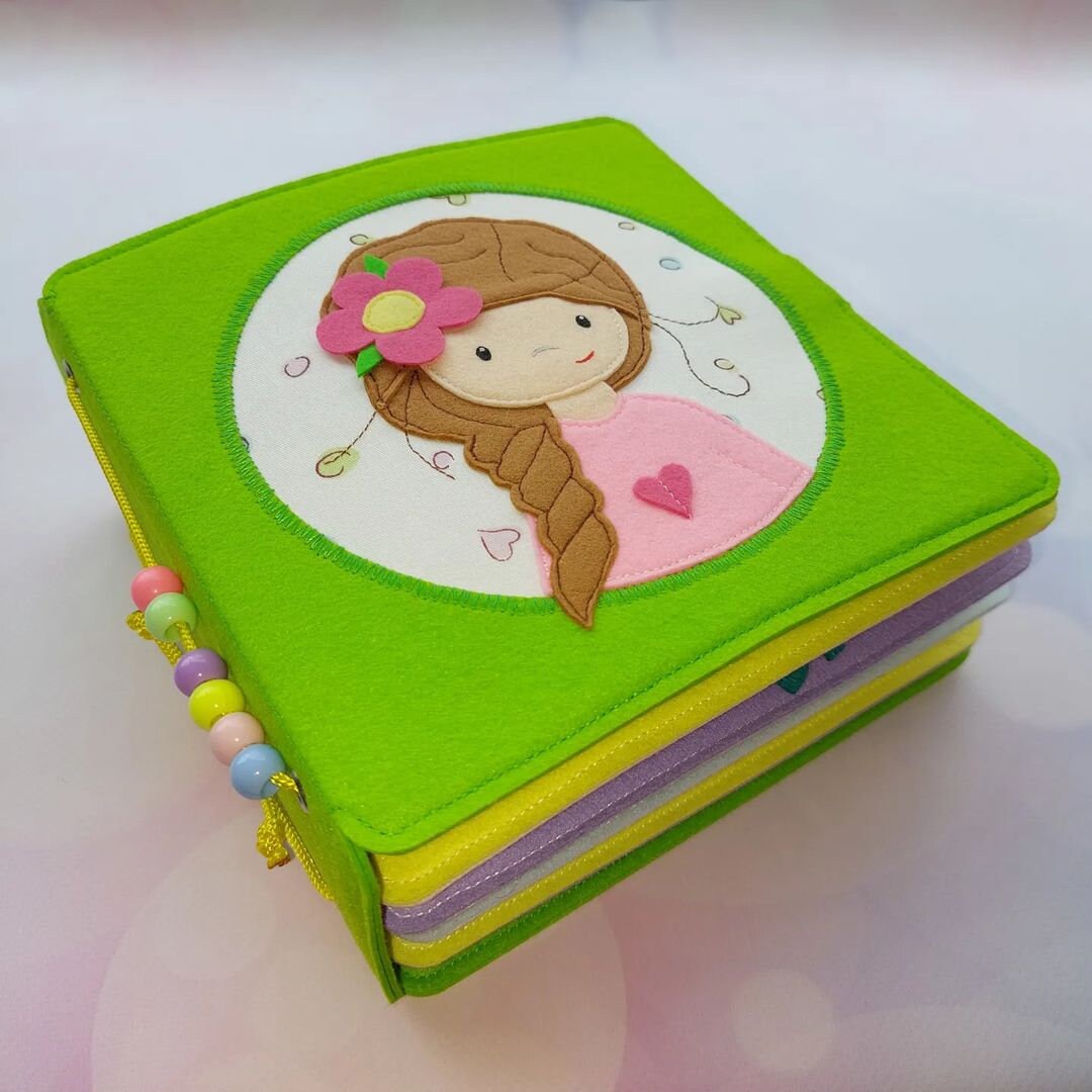 Cute Quiet Book for Baby Felt Toddler Toy Busy Book Montessori Fabric ...