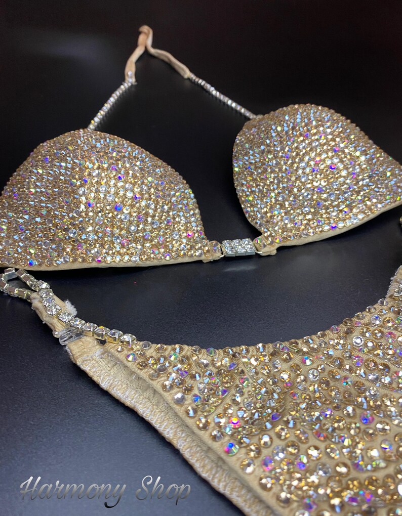 Gold Crystal Bikini,figure Bikini, Bikini Suit, Competition Bikini ...