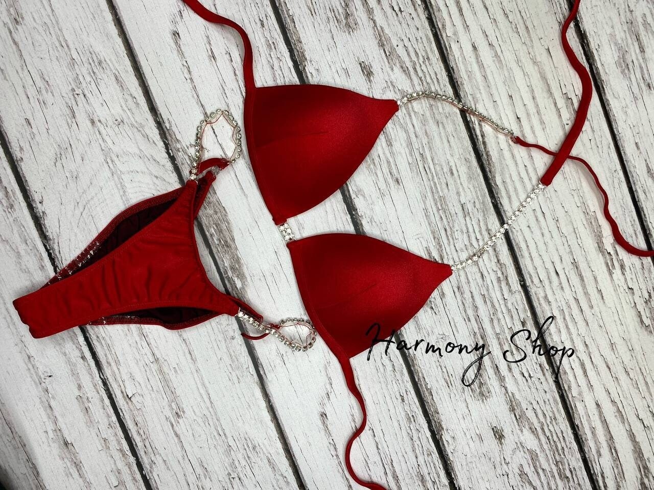 Red Base Bikini, Figure Bikini, Bikini Suit, Competition Bikini ...