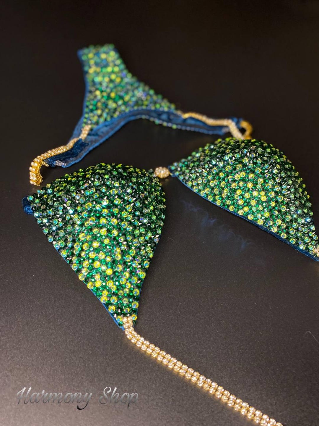 Green Crystal Bikini,figure Bikini, Bikini Suit, Competition Bikini, Wellness Competition Bikini ...