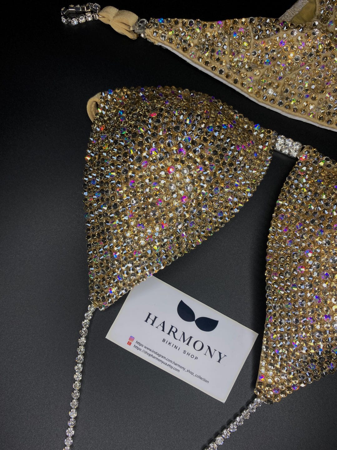 Gold Crystal Bikini,figure Bikini, Bikini Suit, Competition Bikini, Wellness Competition Bikini ...