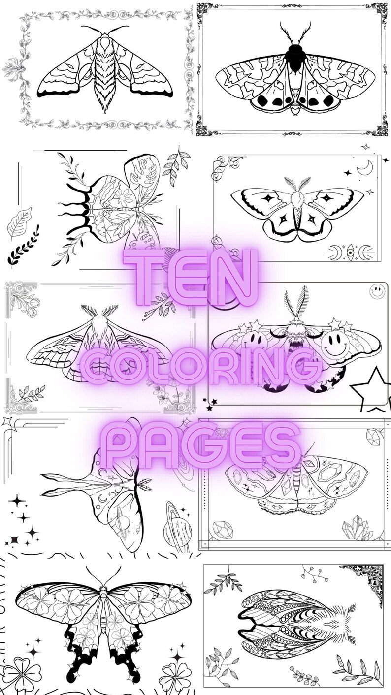 Diez paginas para colorear, mariposas para colorear, coloring page ...