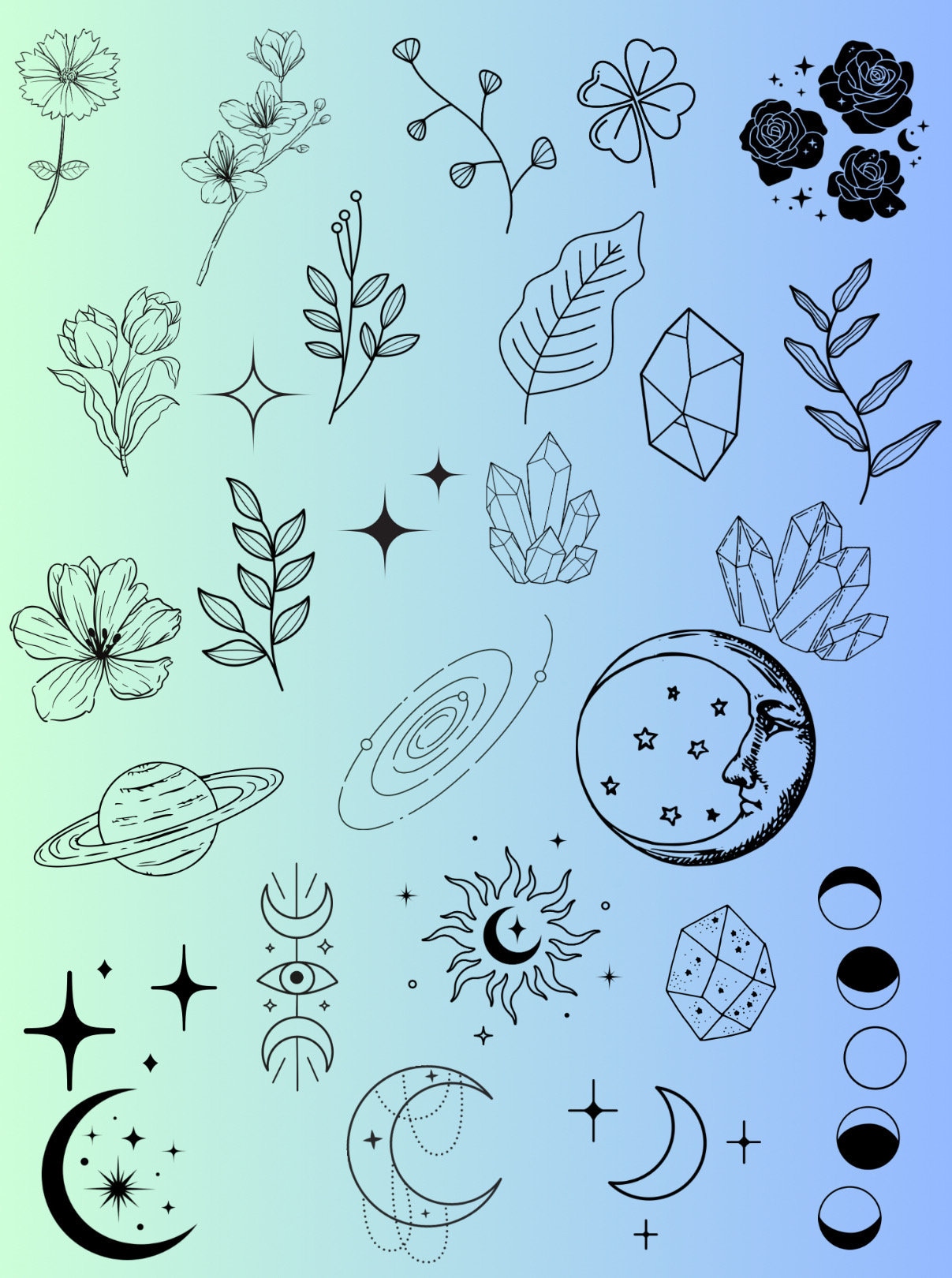 Mini Tatto Flash, Small Tattoo, Finger Tatto Draw, Tattoo Drawing ...