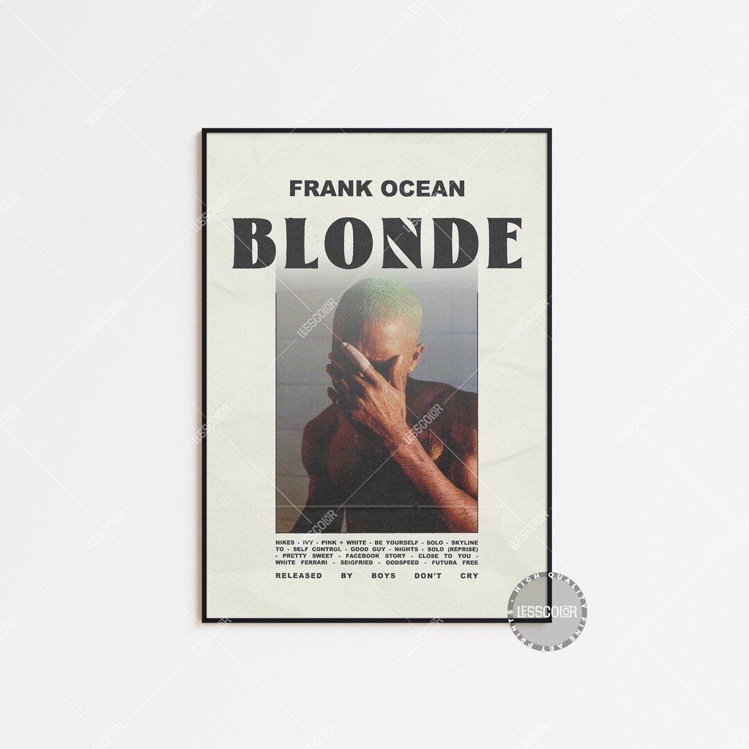 Frank Ocean Posters / Blonde Poster / Blonde Tracklist / Album Cover ...