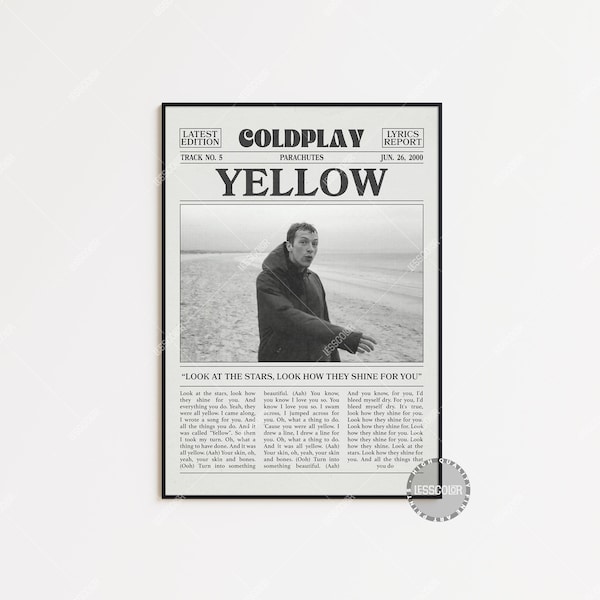 Coldplay Yellow - Etsy