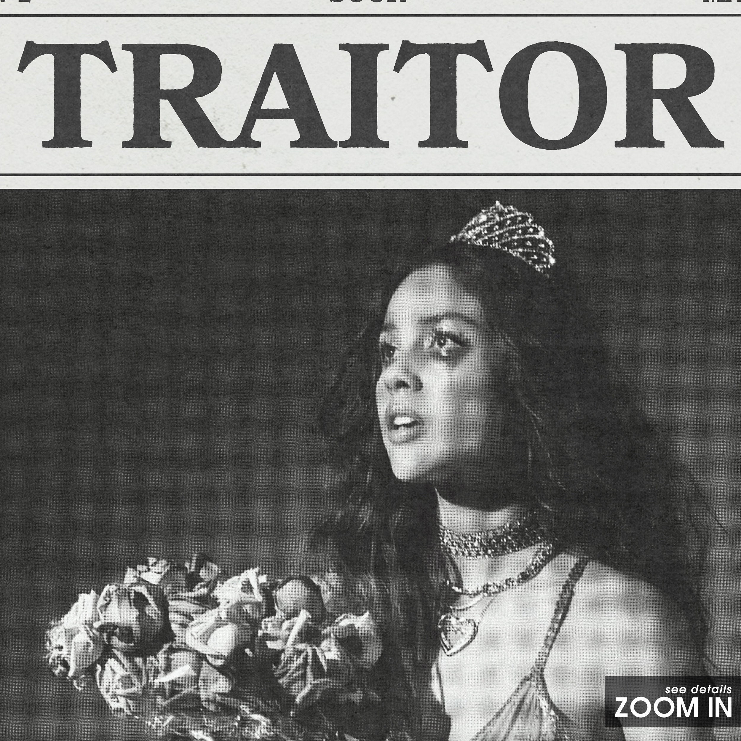 Olivia Rodrigo Retro Newspaper Print, Traitor Poster, Traitor Lyrics ...