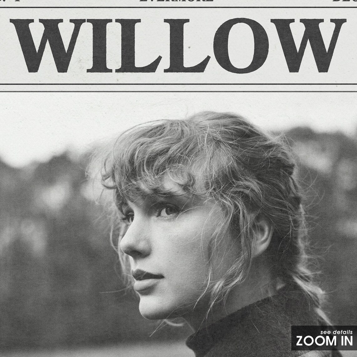 Taylor Swift Retro Newspaper Print, Willow Poster, Willow Lyrics Print ...
