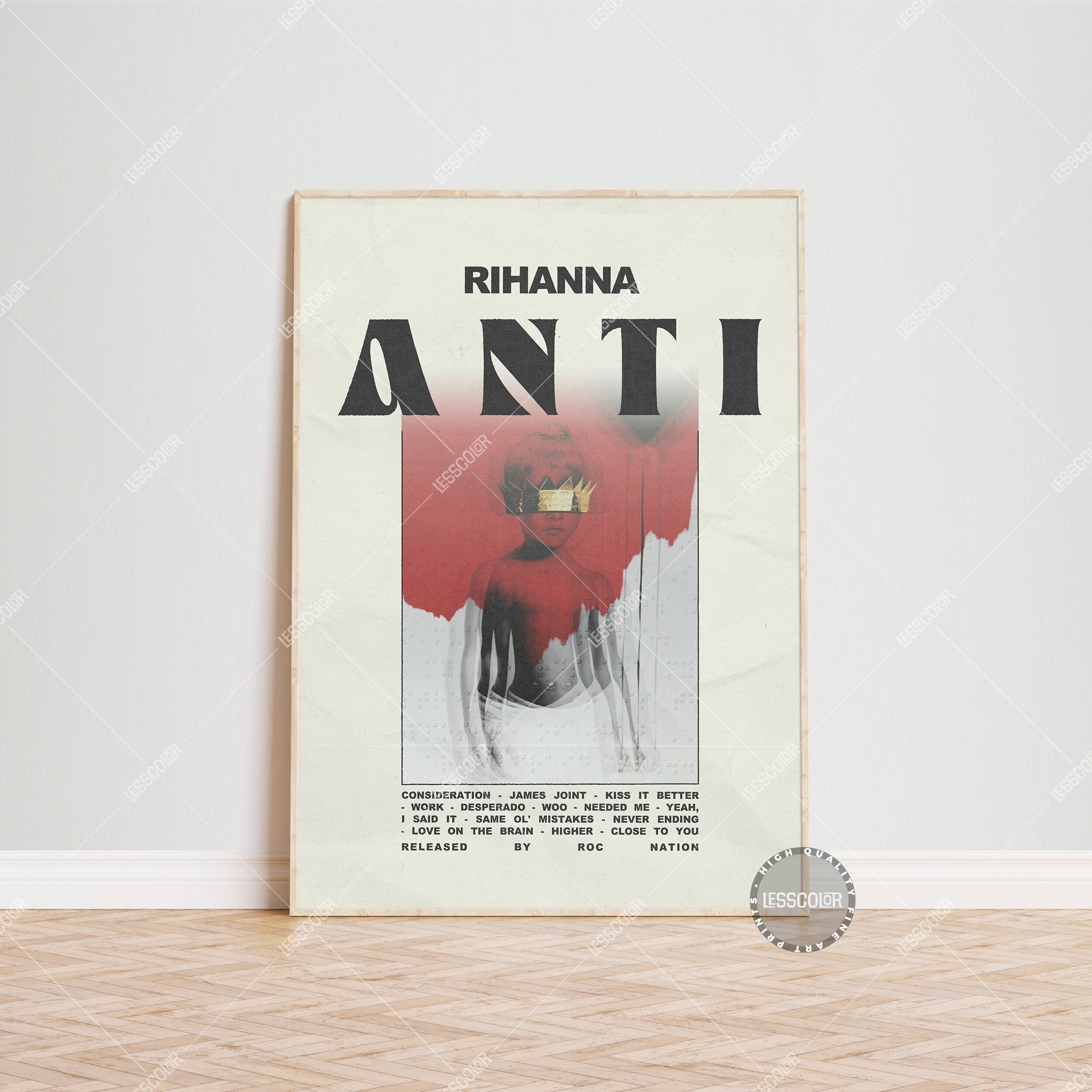 Rihanna Posters / Anti Poster / Anti by Rihanna Tracklist / Album Cover ...