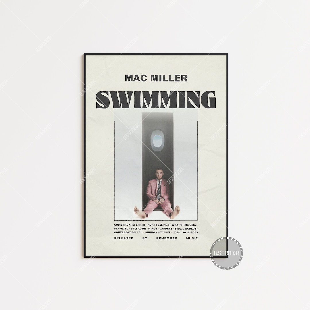 Mac Miller Posters / Swimming Poster / Tracklist Album Cover Poster ...