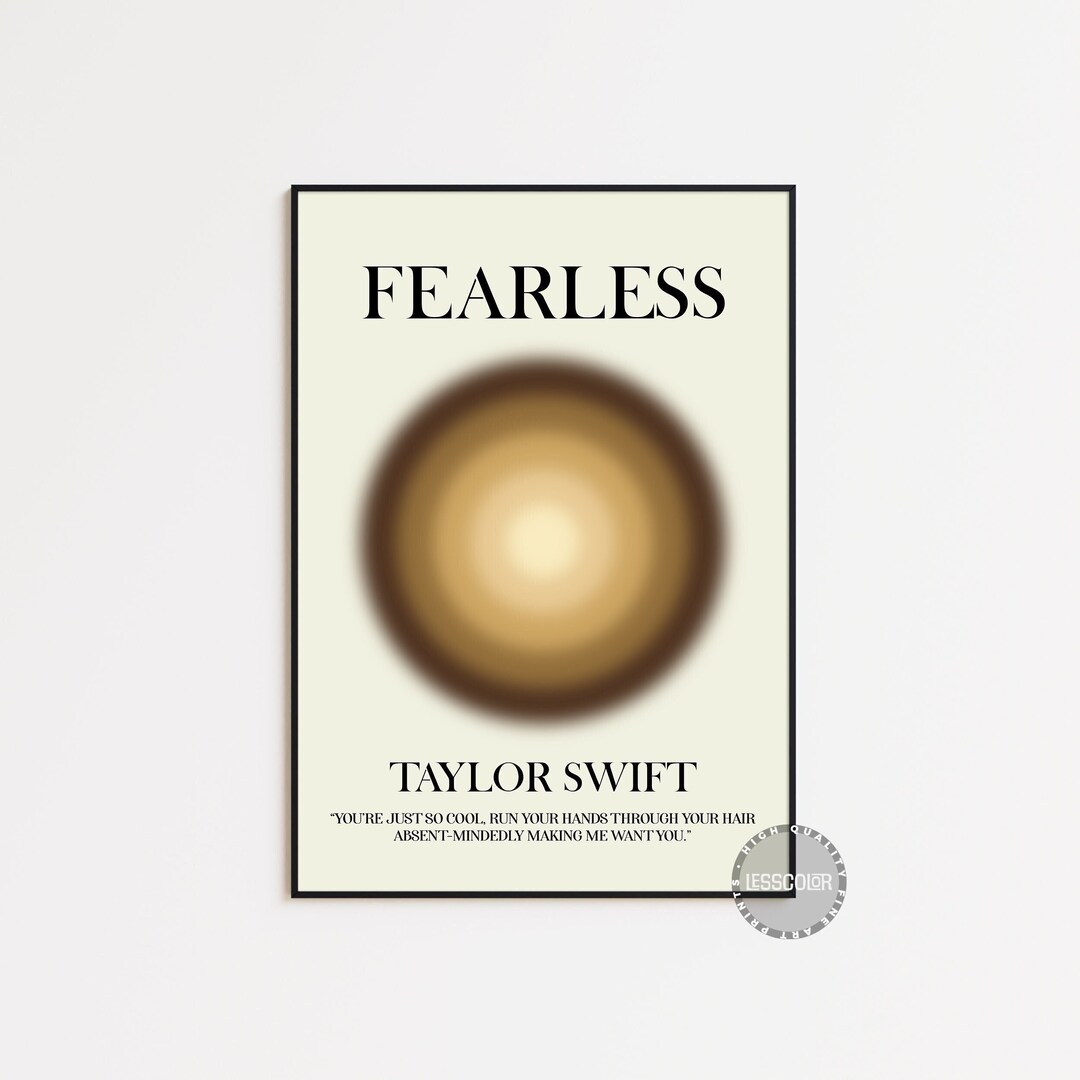 Taylor Swift Posters / Fearless Poster / Album Cover Poster, Gradient ...
