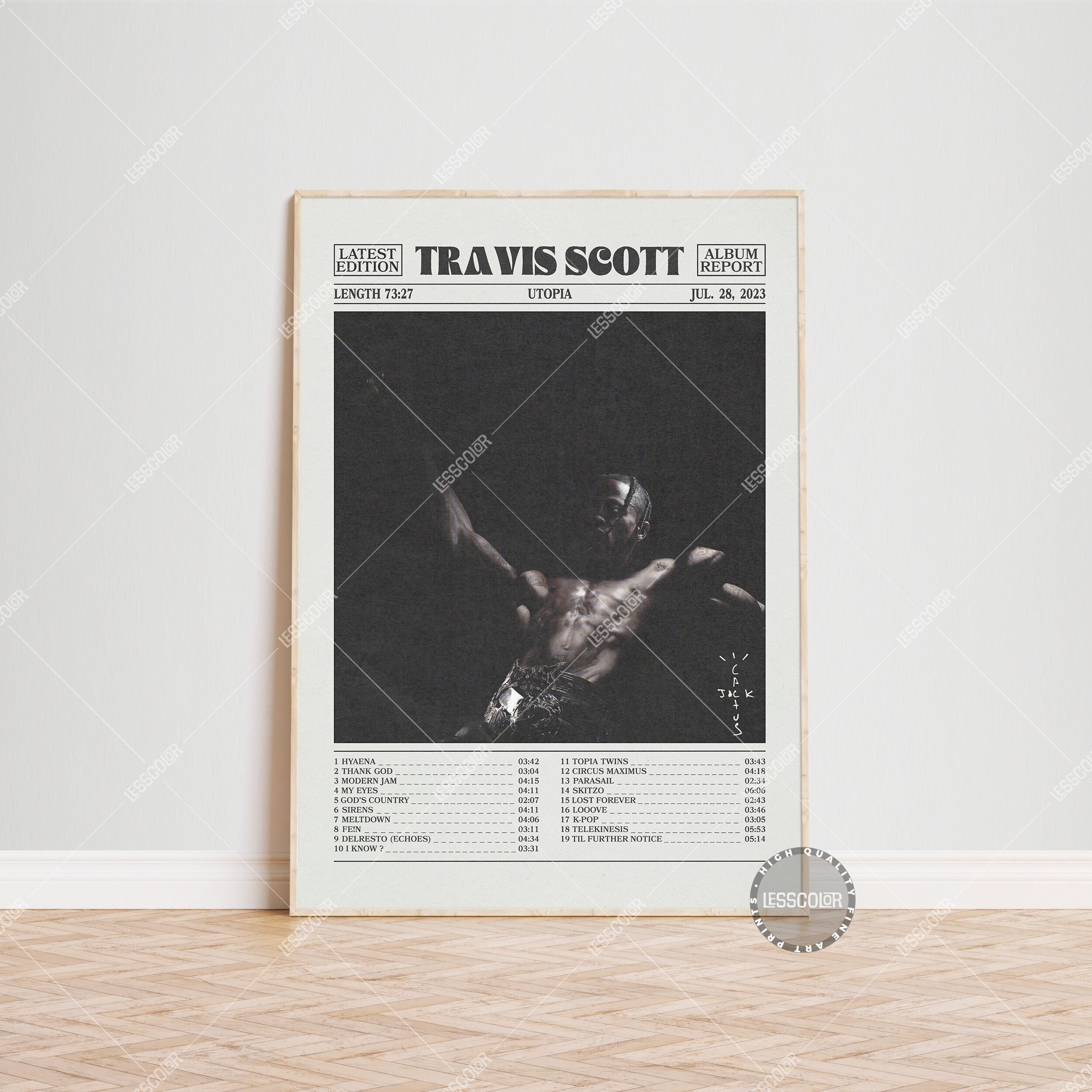 Travis Scott Poster Utopia Poster Travis Scott Tracklist Album Cover ...