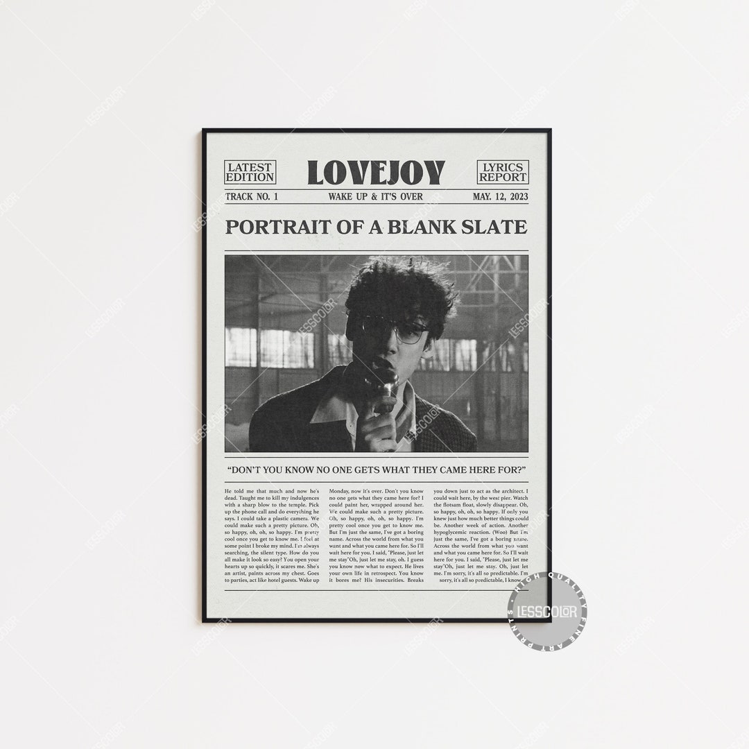 Lovejoy Retro Newspaper Print, Portrait of a Blank Slate Poster ...