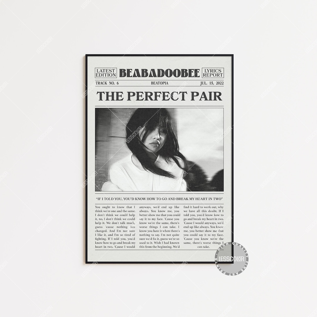 Beabadoobee Newspaper Print, the Perfect Pair Poster, the Perfect Pair ...