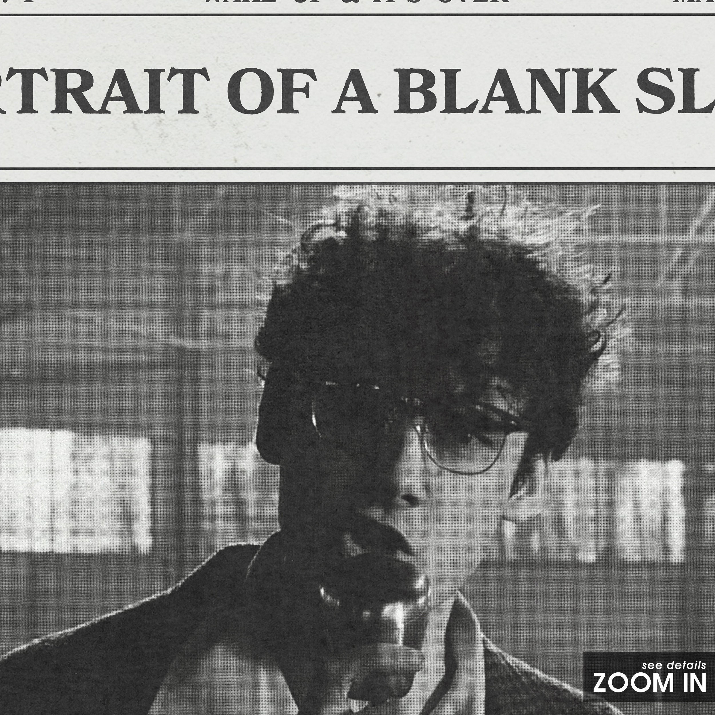 Lovejoy Retro Newspaper Print, Portrait of a Blank Slate Poster ...