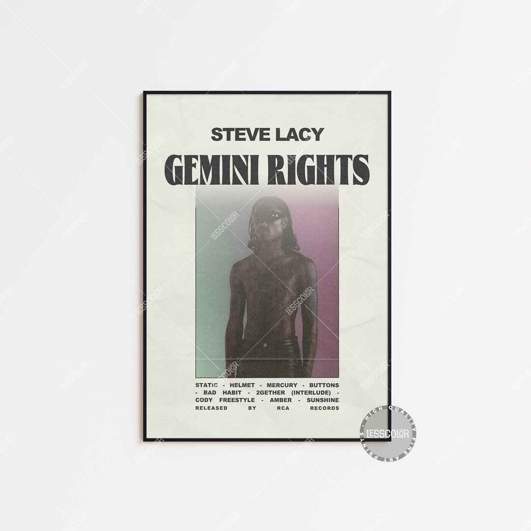 Steve Lacy Posters / Gemini Rights Poster, Tracklist Album Cover Poster ...