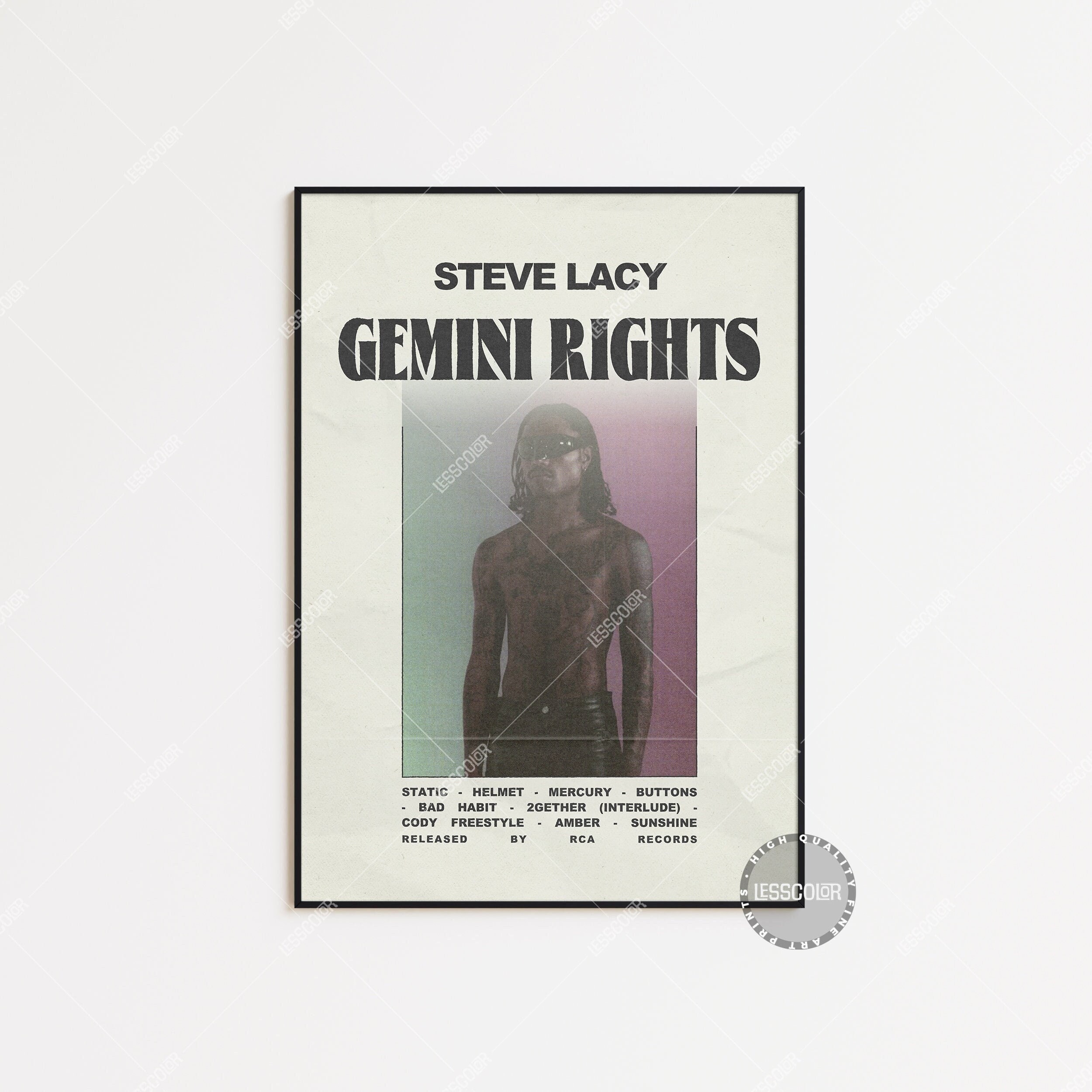 Steve Lacy Posters / Gemini Rights Poster, Tracklist Album Cover Poster ...