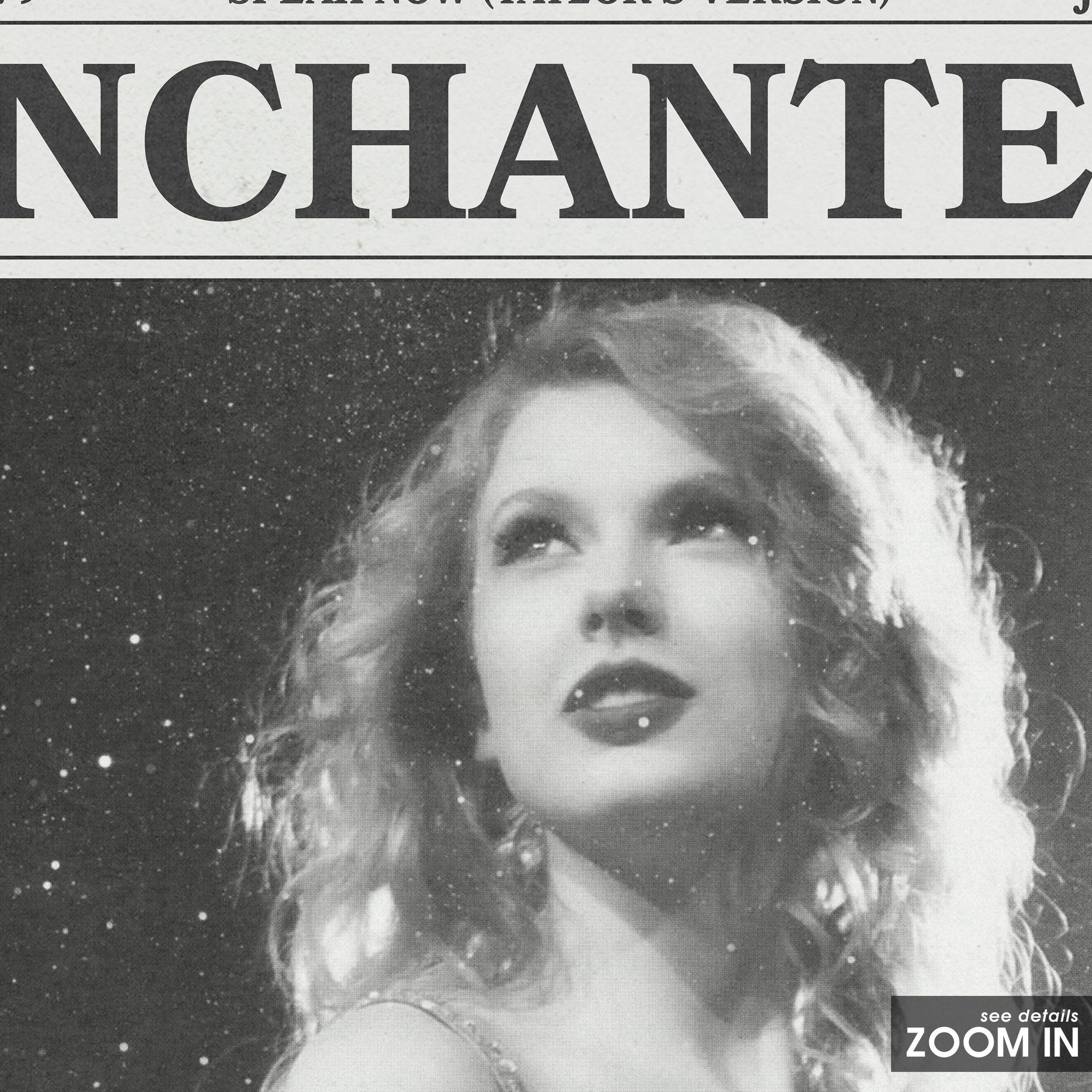 Taylor Swift Retro Newspaper Print, Enchanted Poster, Enchanted Lyrics ...