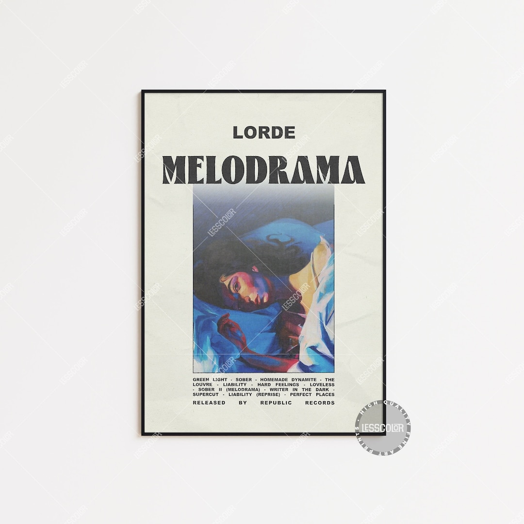 Lorde Posters / Melodrama Poster / Lorde Melodrama / Album Cover Poster ...