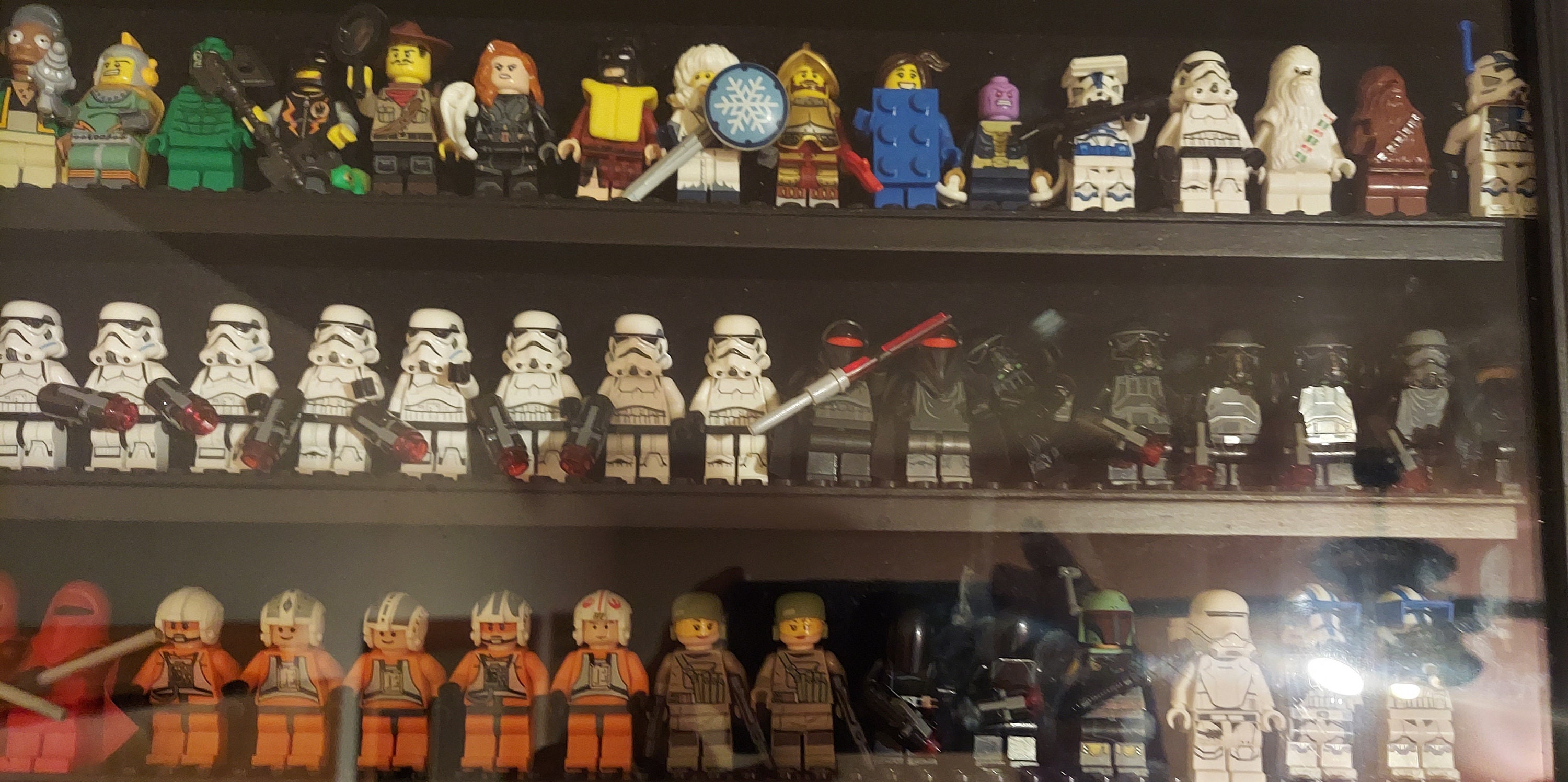 Huge Lego Minifigure Lot 180 Minifigures With a Beautiful Display Case ...