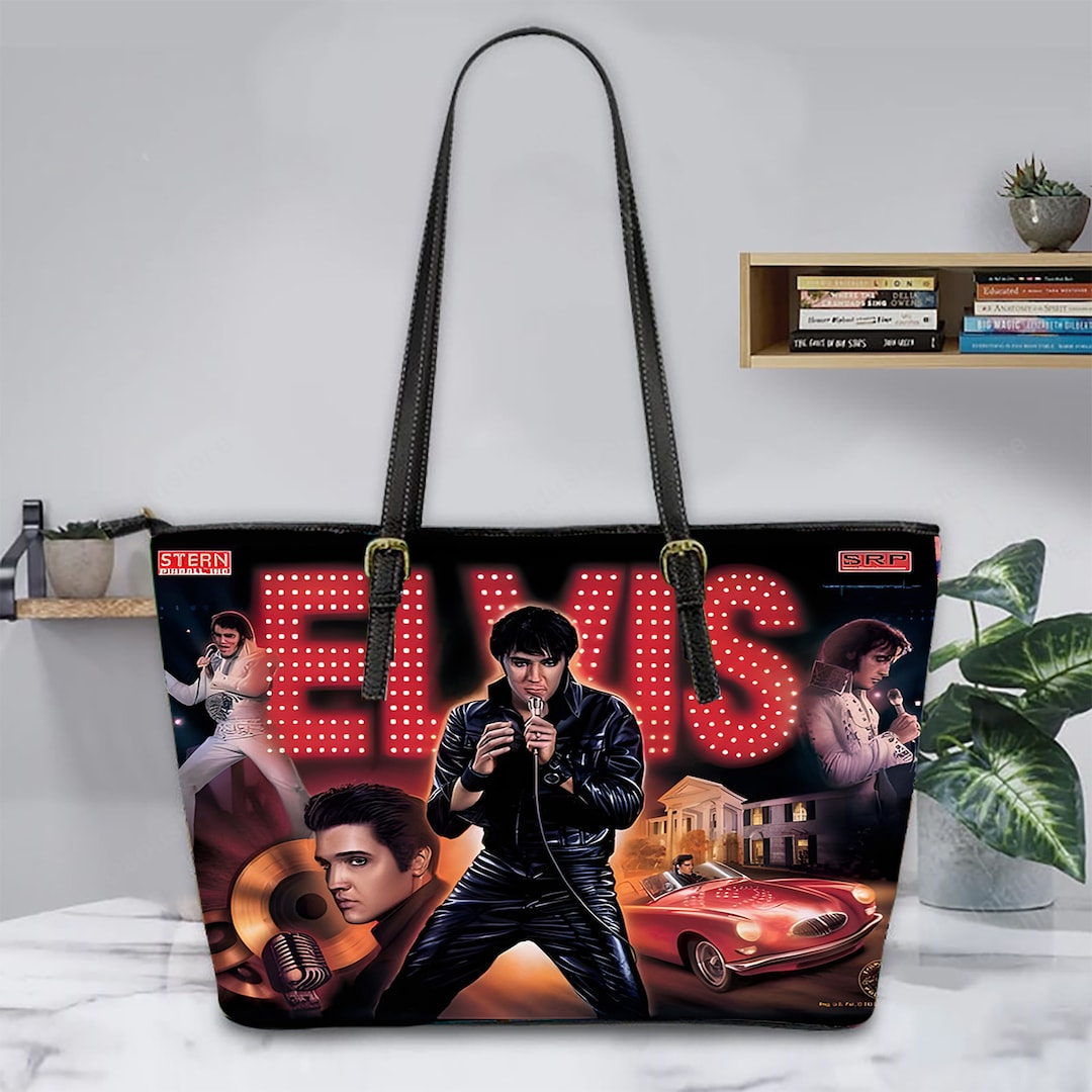Elvis Presley Leather Tote Bag, Elvis Presley Handbag, Elvis Presley ...