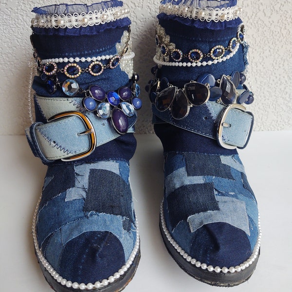 Jean Boots - Etsy