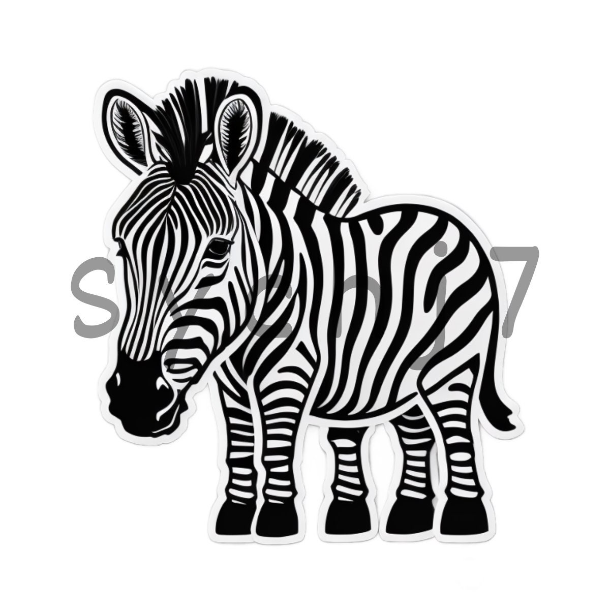 Animals Alphabet Z Letters Zebra Sticker/die Cut Printable Images, PNG ...