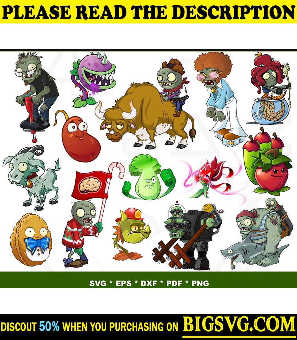 200 Plants Vs Zombies Svg BUNDLE /A - Etsy
