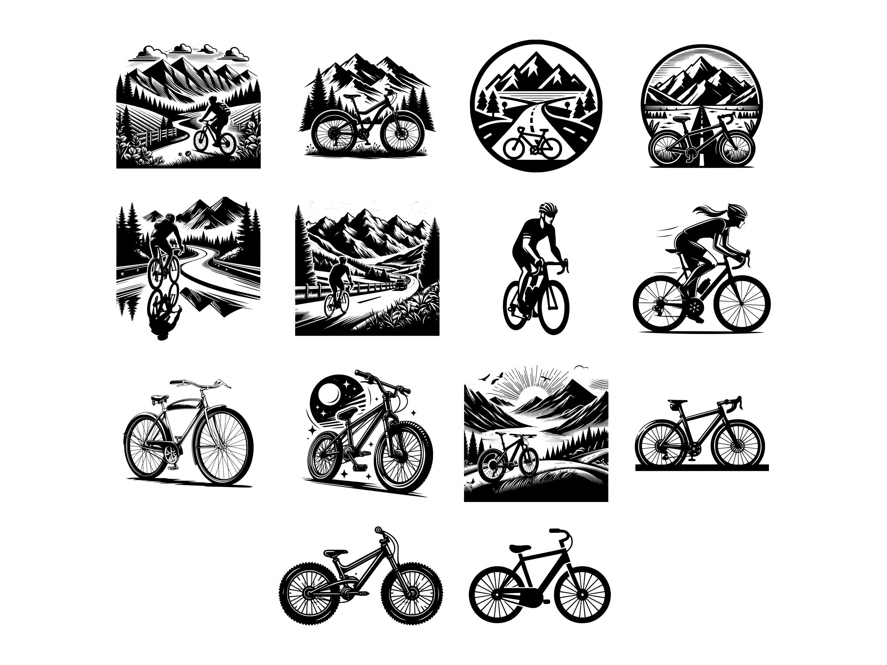 55 Fahrrad Design Clipart Bundle: Radfahren SVG PNG PDF - Etsy.de