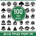 100 Forest Trees SVG PNG PDF Clipart Bundle for Your Digital and ...